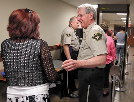 Courthouse security screening station reopens with sheriff at the helm