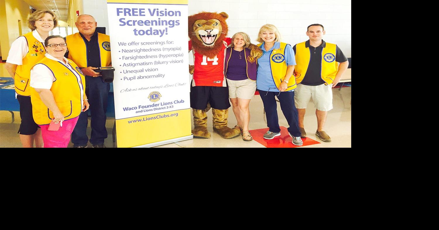Lions Club vision screening event at Waco High