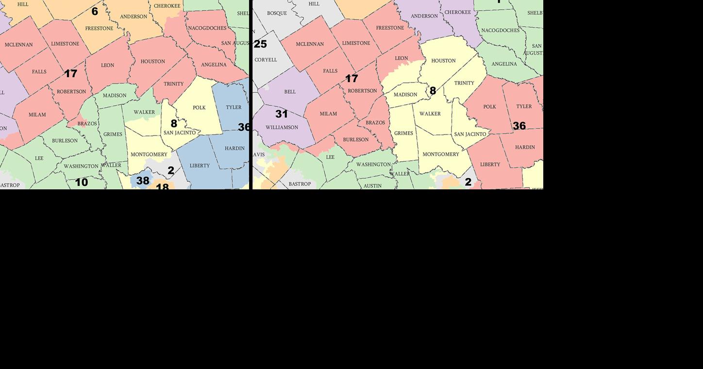 Waco's congressional district takes a turn into East Texas, remains red ...