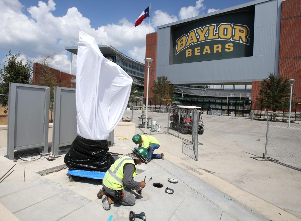 RG3 statue arrives at McLane Stadium, ready for unveiling