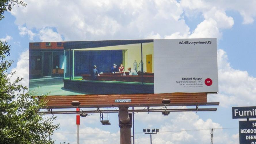 Arts: ‘Nighthawks’ painting on Waco billboard a sight to behold