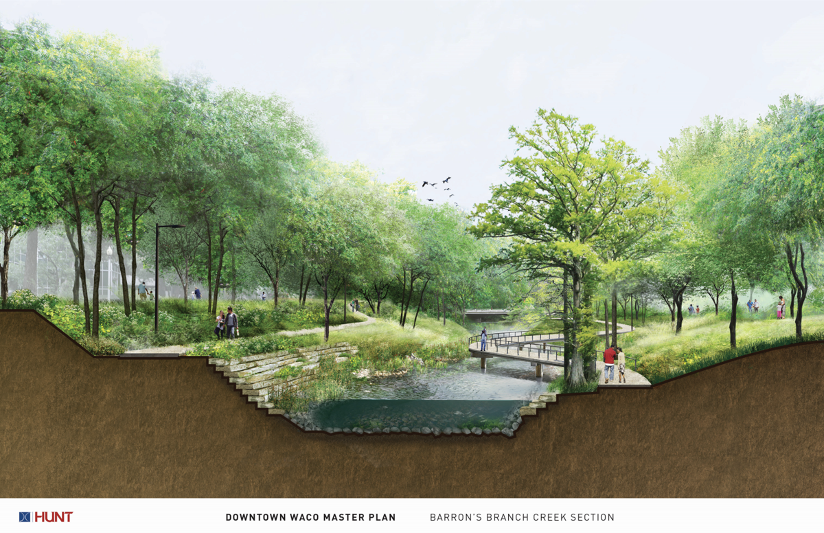 Barron’s Branch downtown vision has stream, amphitheater