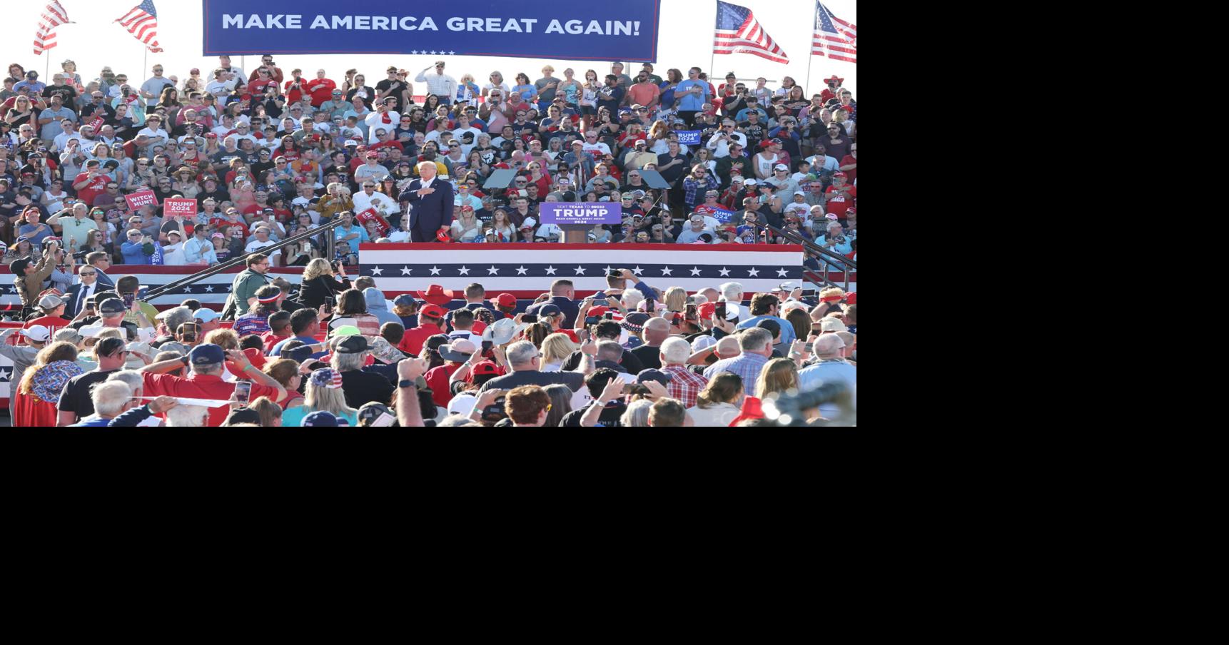 Trump draws thousands to Waco rally, sticks with familiar themes