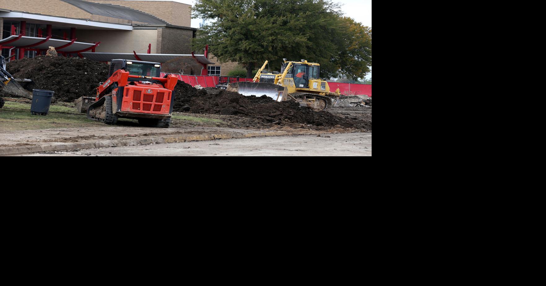 Construction of future Waco High tears down past trees