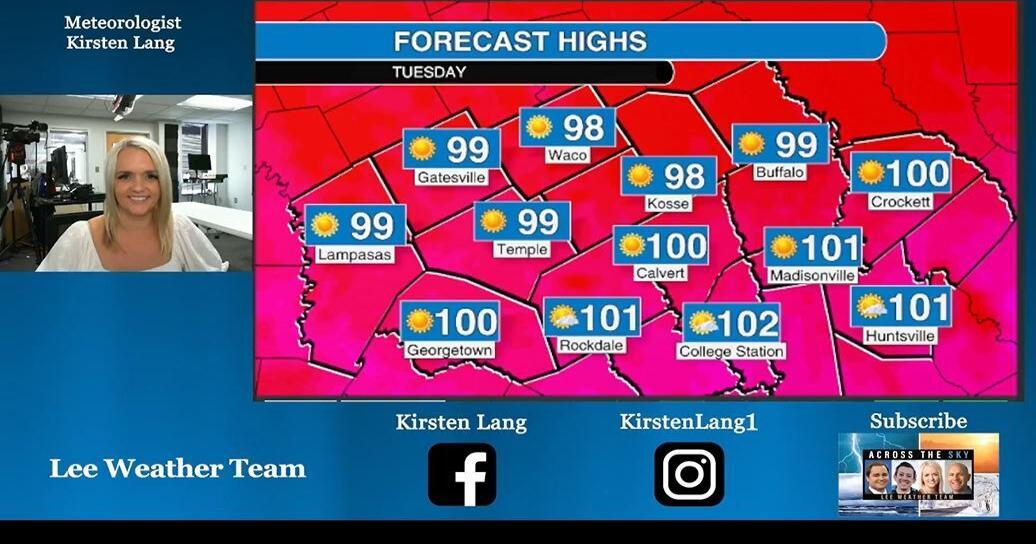 Update on Texas heat and drier weather