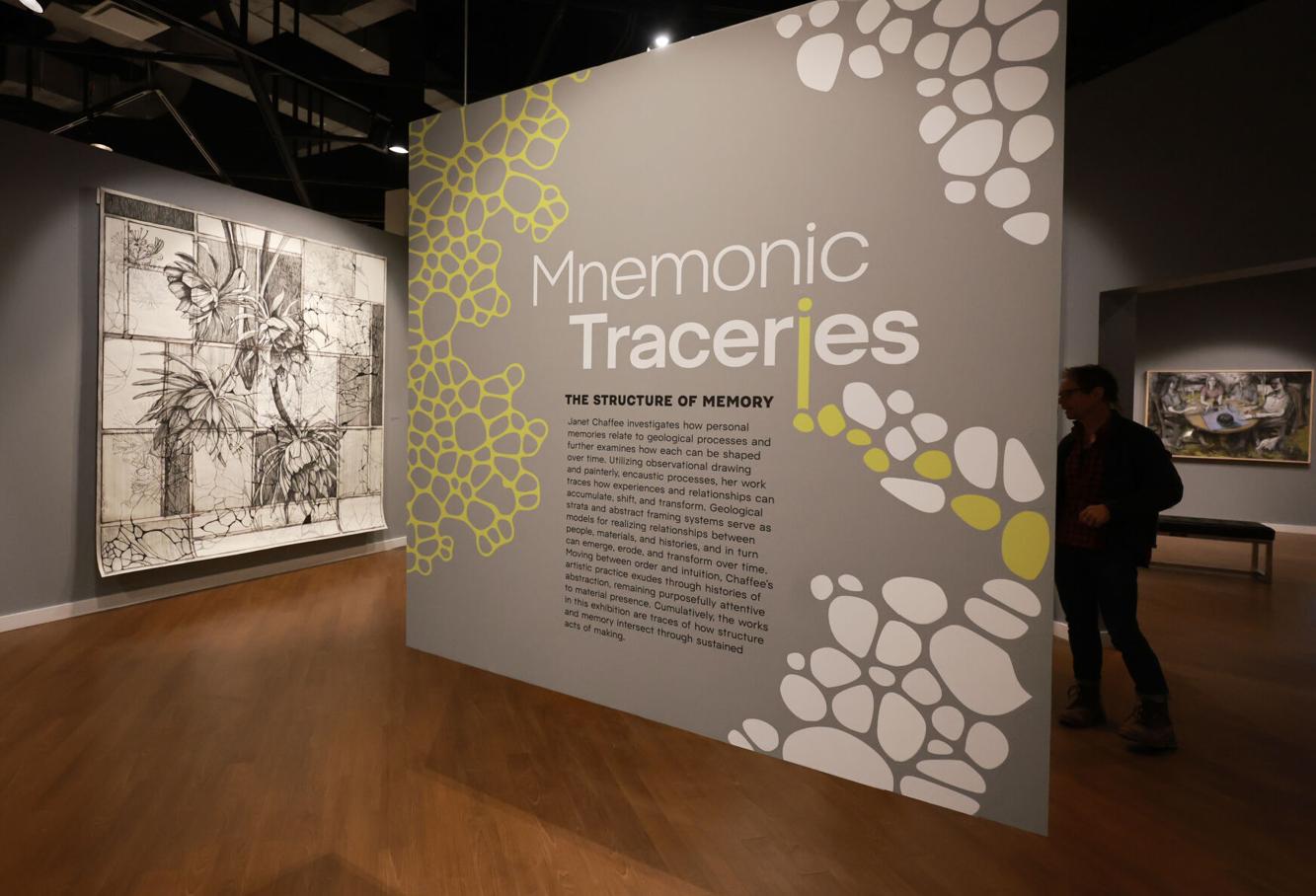 Janet Chaffee's encaustic painting at Baylor art museum