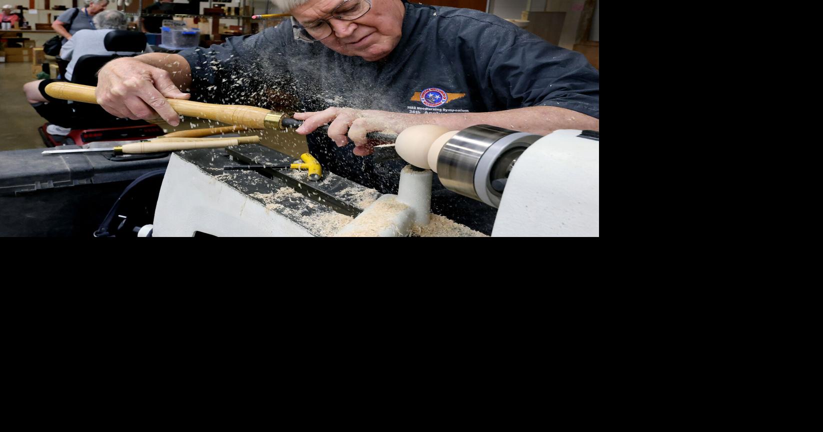 Wood turning on display at Waco Convention Center
