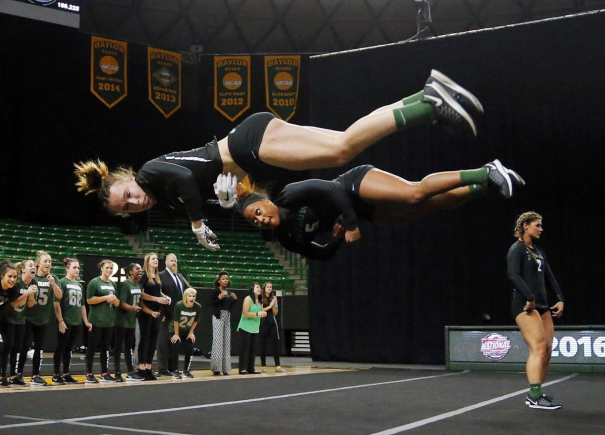Baylor acrobatics and tumbling aiming high in 3-peat quest | Baylor ...