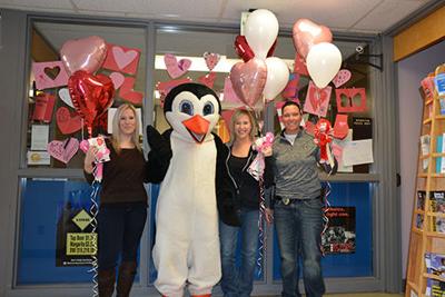 FCCU’s Pee Wee the Penguin delivers Valentine gifts | Local News ...
