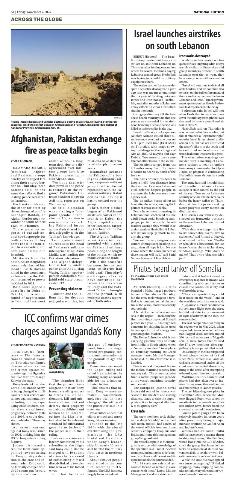 Page A04 | National Edition | wahpetondailynews.com