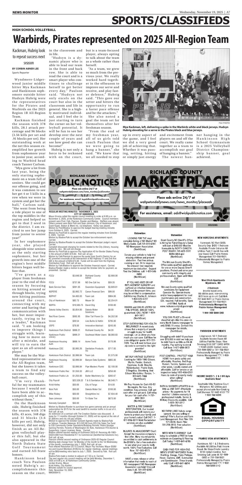 Page A7 | News-Monitor | wahpetondailynews.com