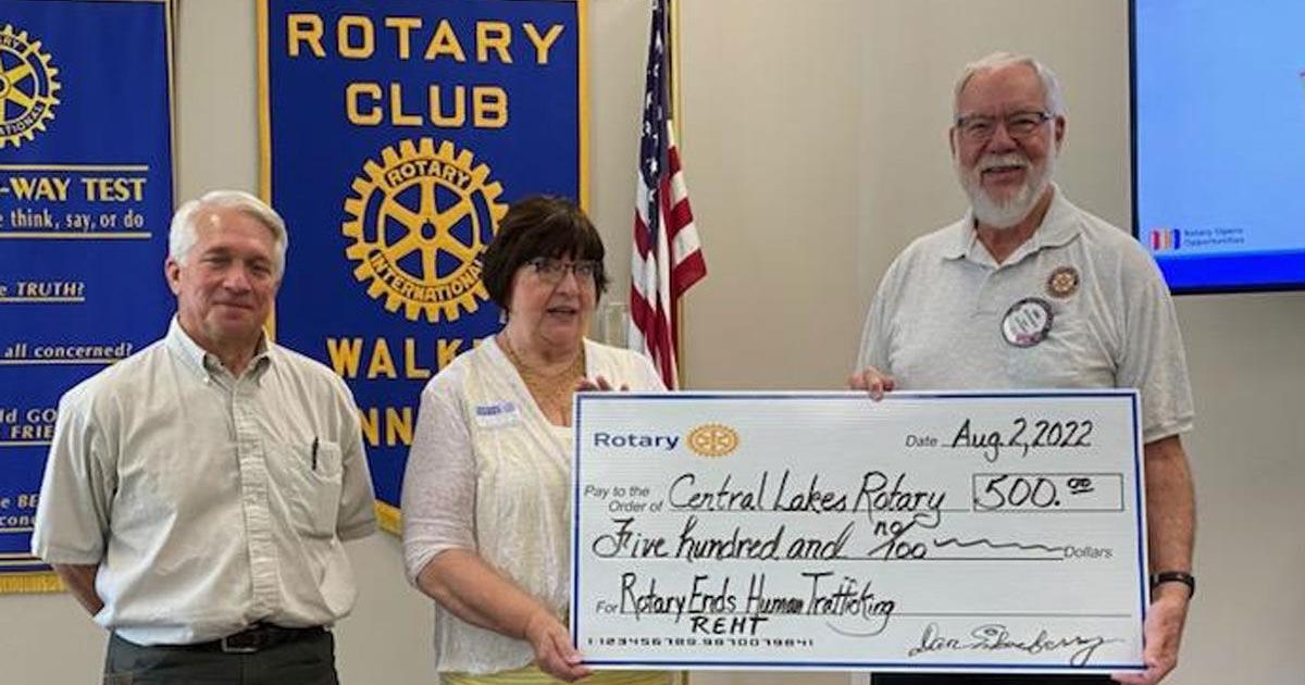Walker Rotary gives to end human trafficking | News | walkermn.com