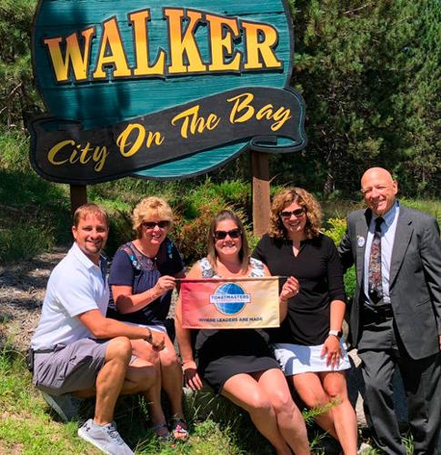 Pictured are (from left) President Jerecho Worth, Sergeant at Arms Lori Duchesneau, VP Education ...