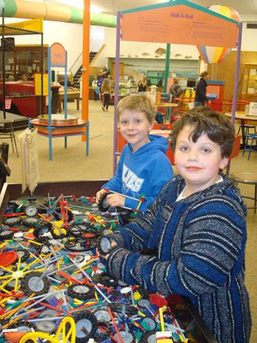 Leyton Pinski and Atticus Johnson at the Headwaters Science Center ...