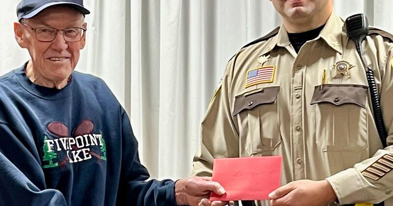 Hackensack Lions donation to Chief Deputy Alger | News | walkermn.com