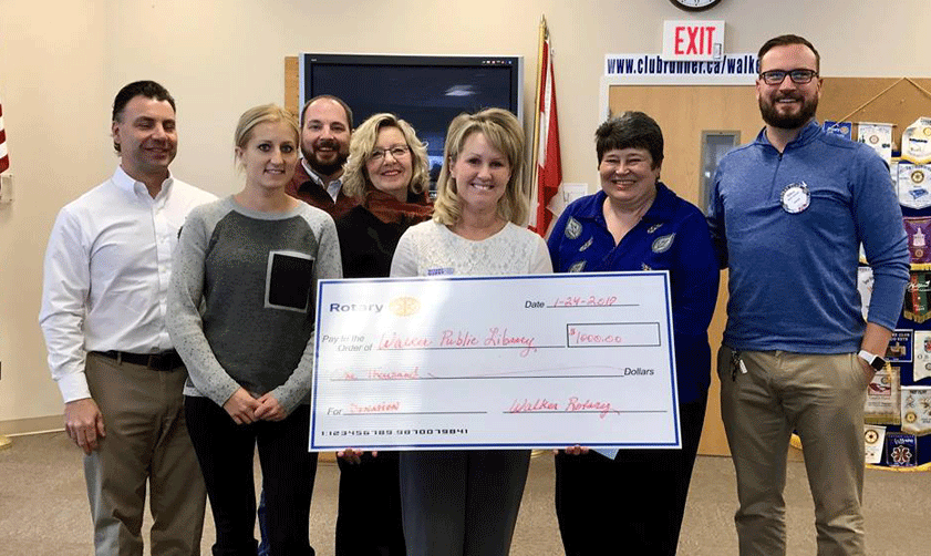 Walker Rotary donation to Walker Library | News | walkermn.com