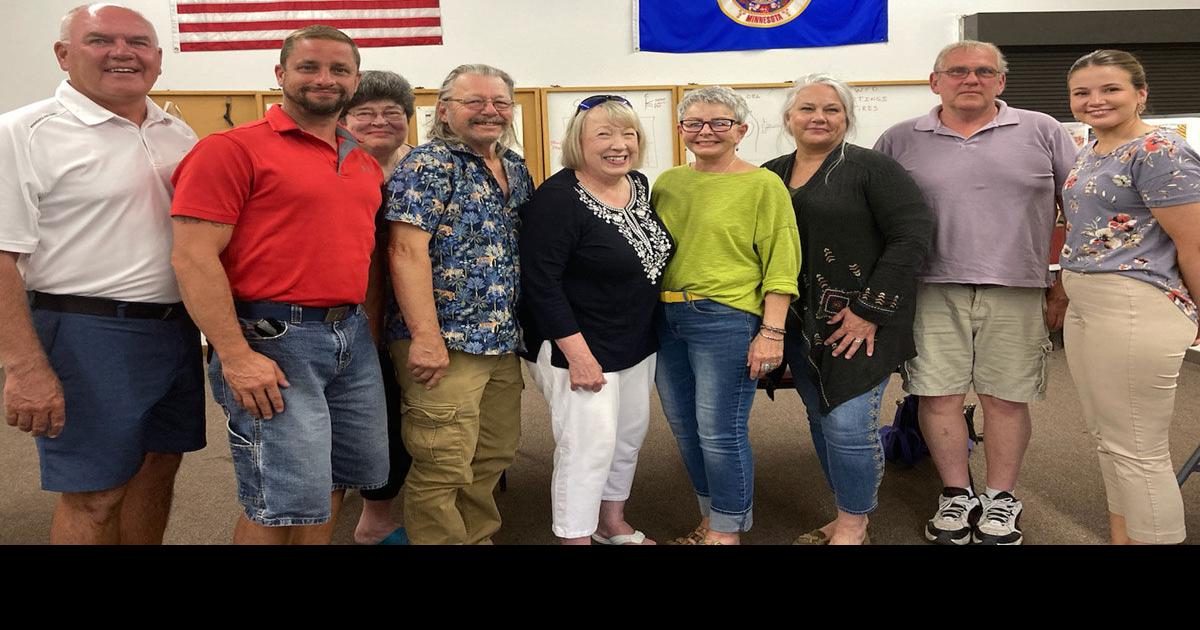Accepting the Viola F. Blackburn donation are (from left) Councilor Jim ...