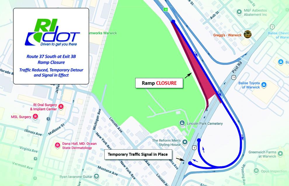 Detour ahead for Route 37 access to Post Rd. | News | warwickonline.com