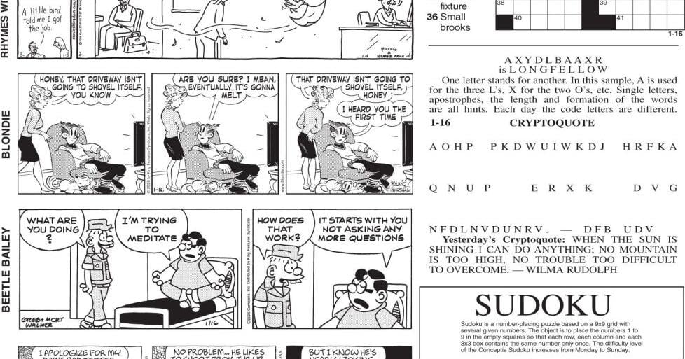 Jan. 16 Comics | Comics | washtimesherald.com