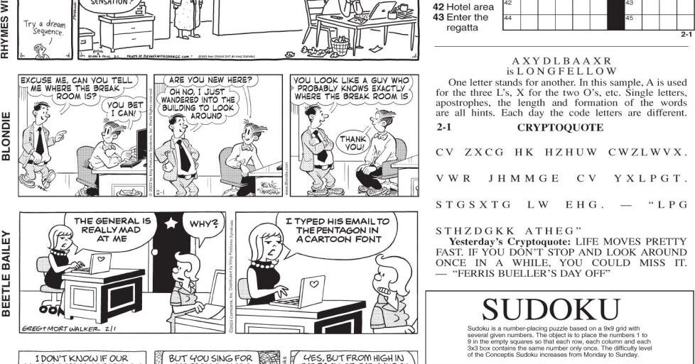 Comics Wed 2-1-23 | Comics | washtimesherald.com