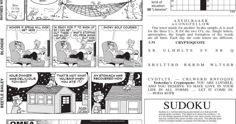 Jan. 31 | Comics | washtimesherald.com