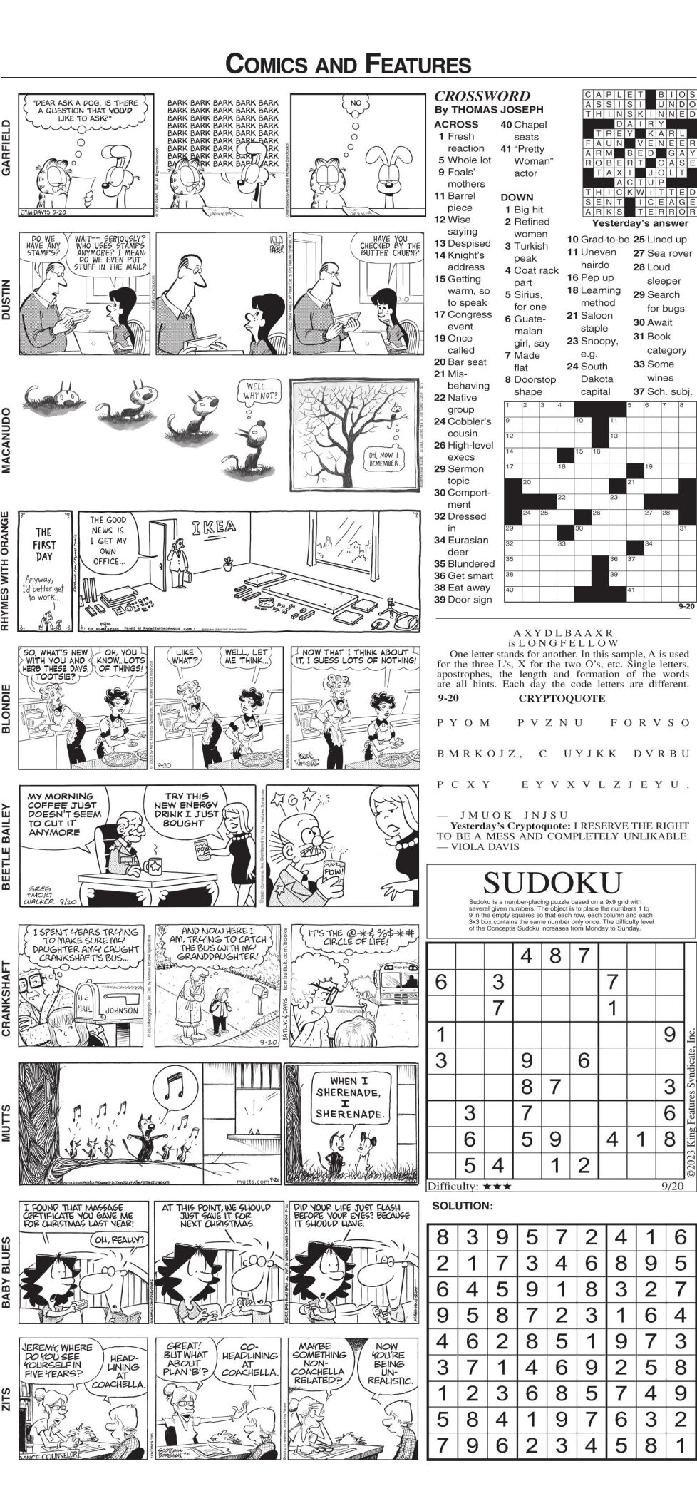 Comics Wed 9-20-23 | Comics | washtimesherald.com