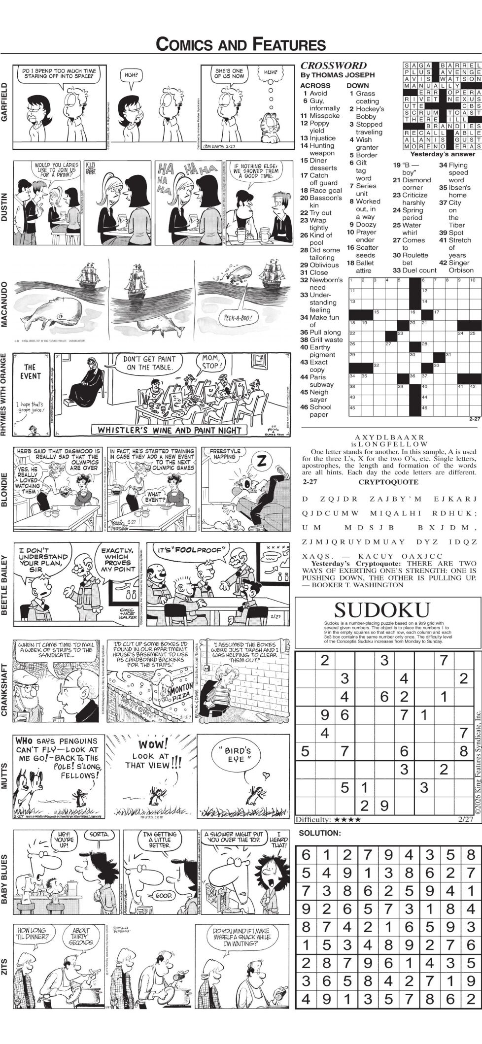 Comics Feb. 27 | Comics | washtimesherald.com