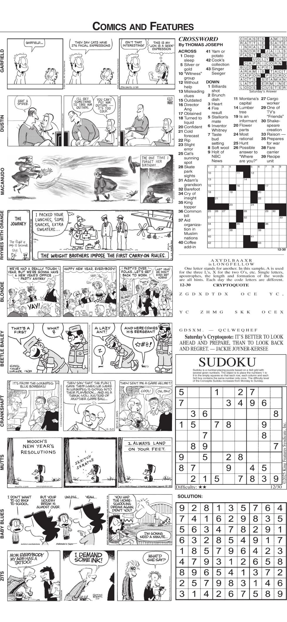 Dec. 30 | Comics | washtimesherald.com