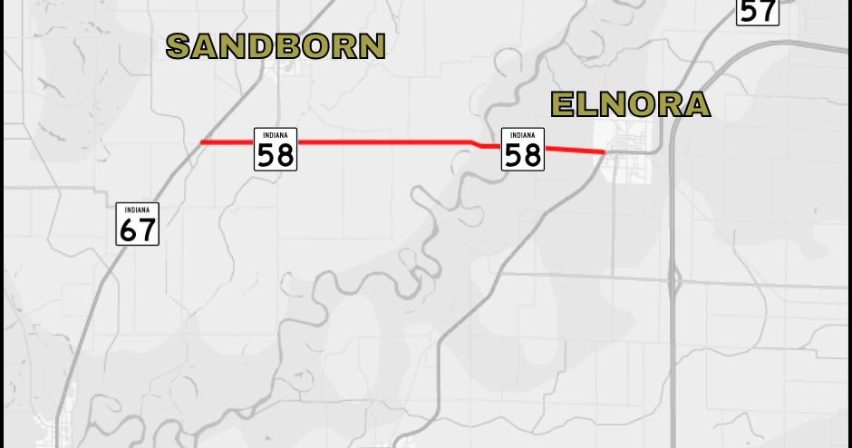 Road closure planned for SR 58 been Elnora and Westphalia | Local News ...