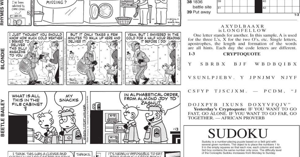 Jan. 3 | Comics | washtimesherald.com