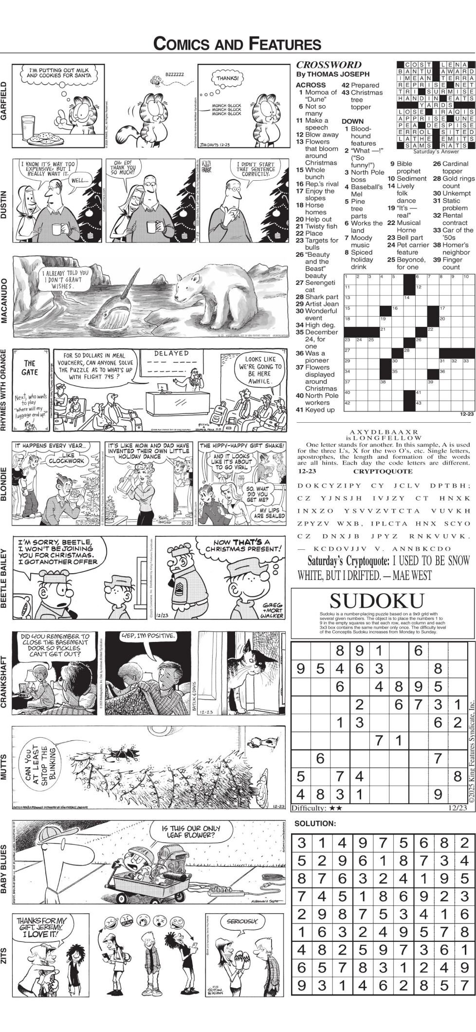 Dec. 23 | Comics | washtimesherald.com