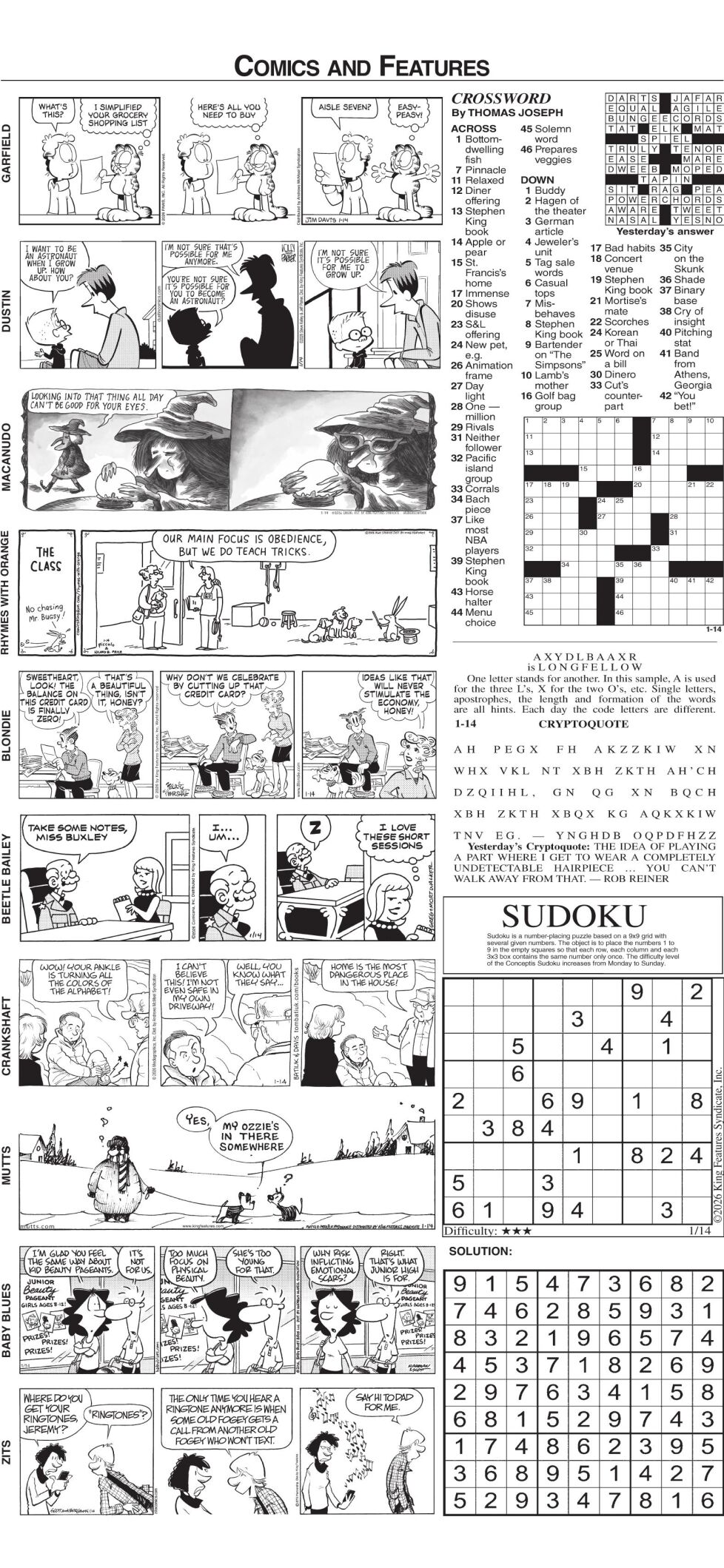 Jan. 14 | Comics | washtimesherald.com