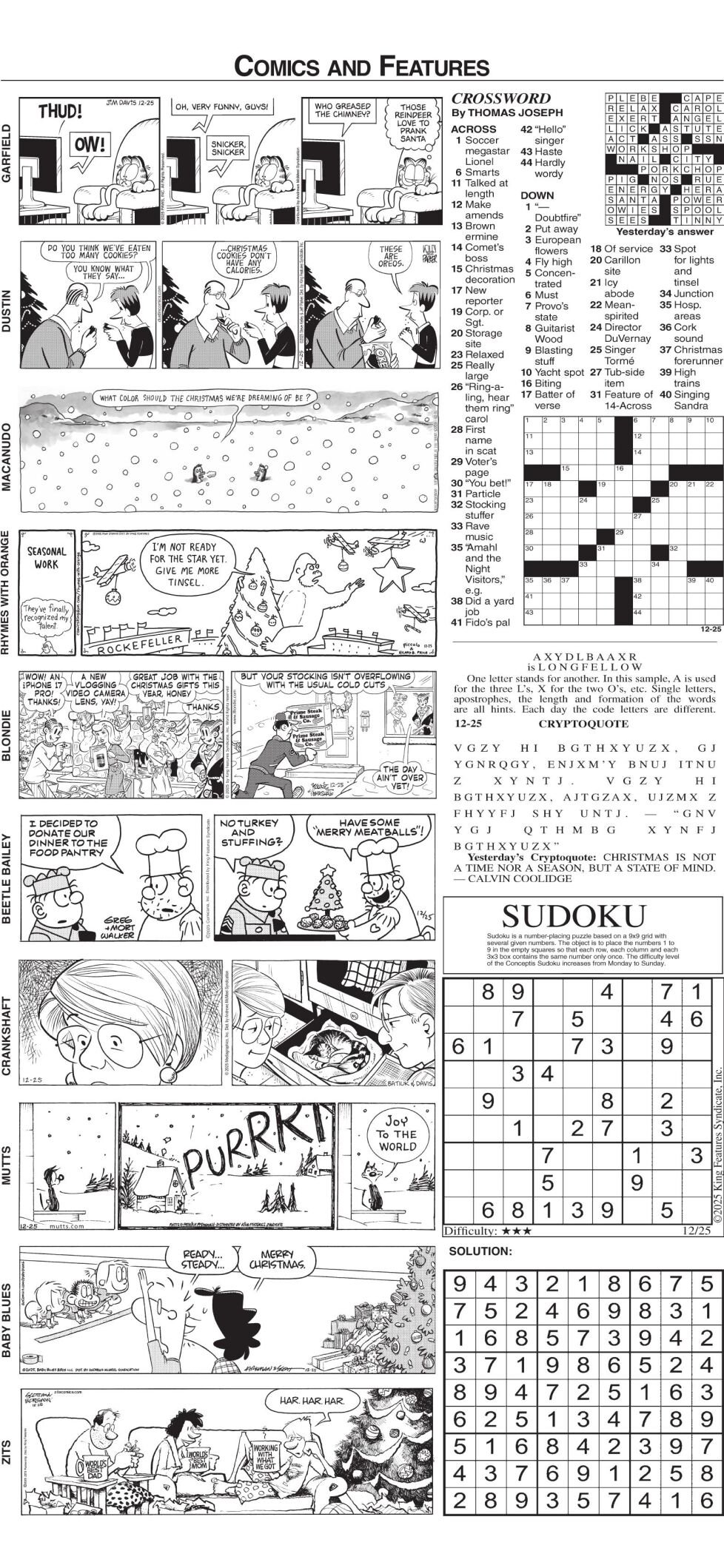 Dec 25 | Comics | washtimesherald.com