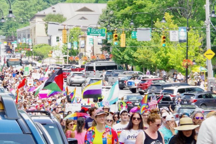 Community members celebrate during Boone Pride Parade and Festival ...