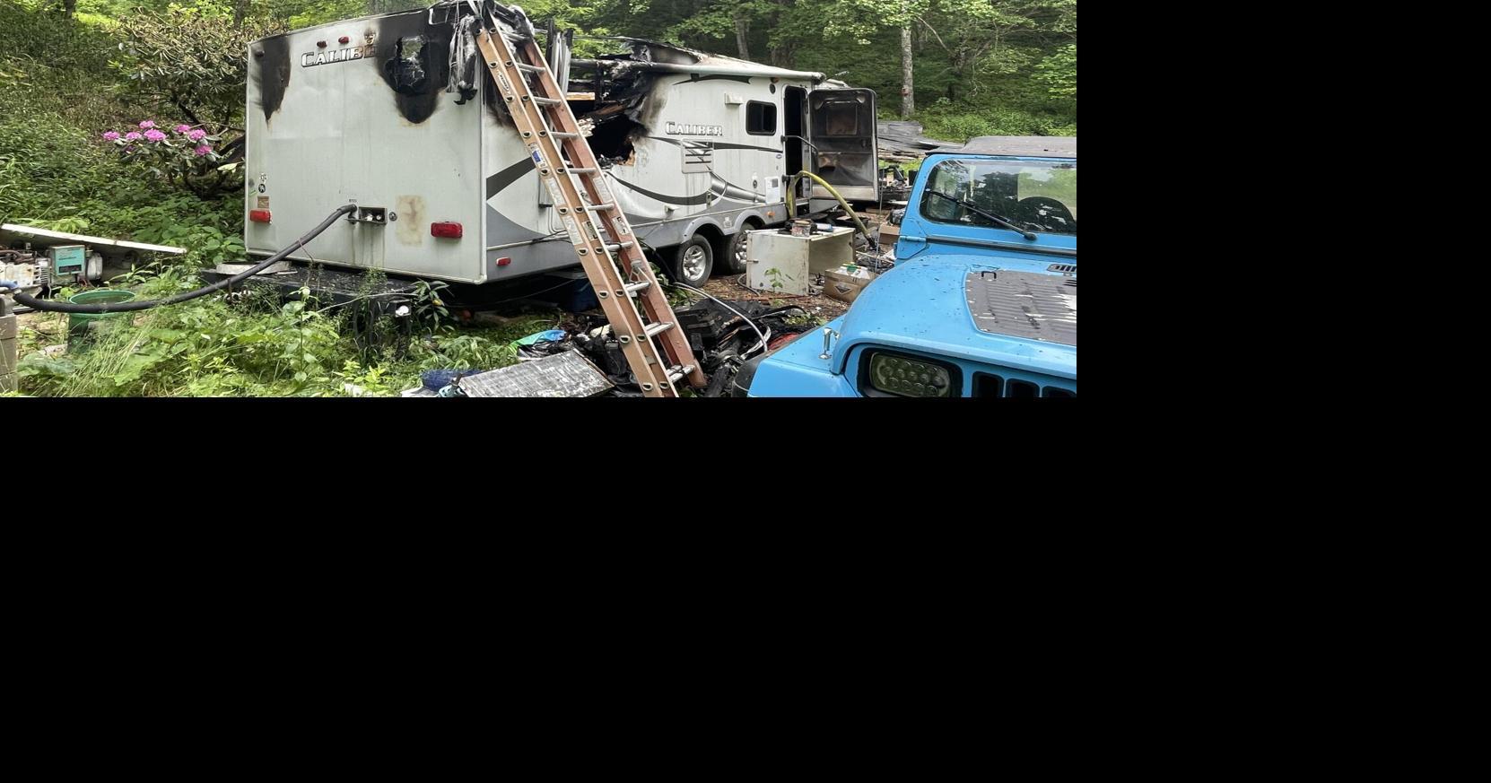 Solar power system 'malfunction' destroys camper after it sparks a fire ...