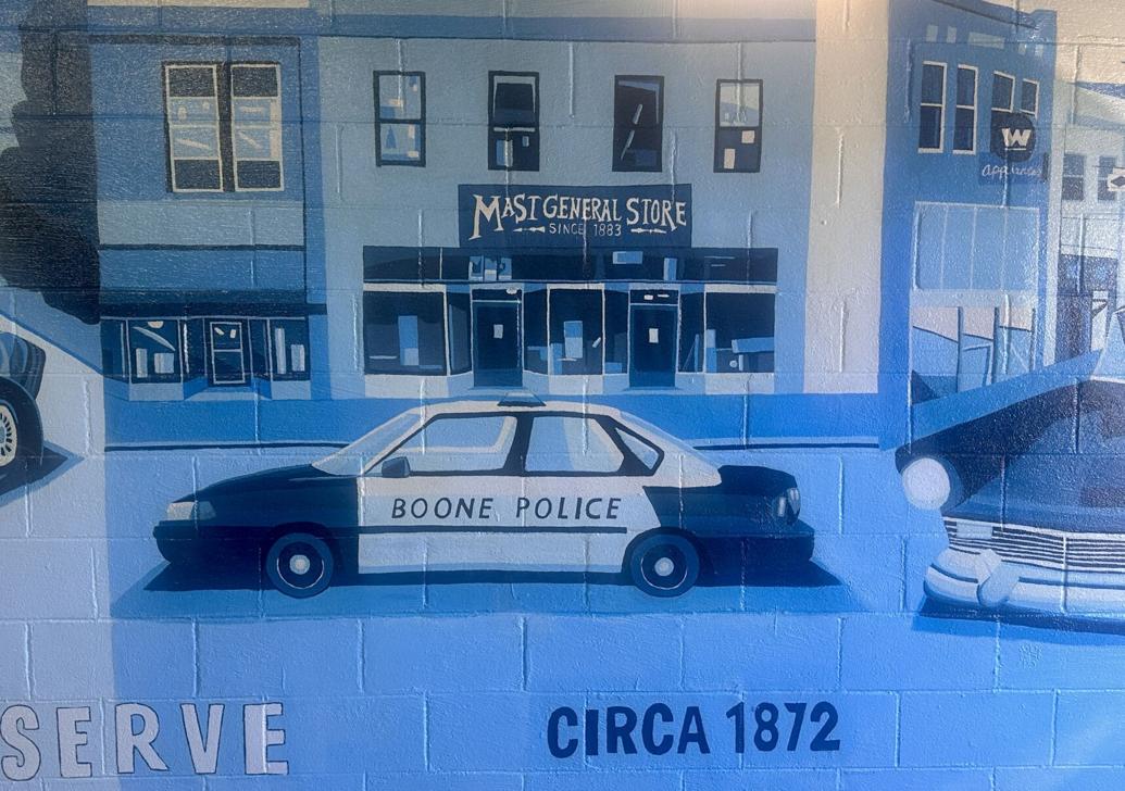Boone police officer creates mural honoring department's history ...