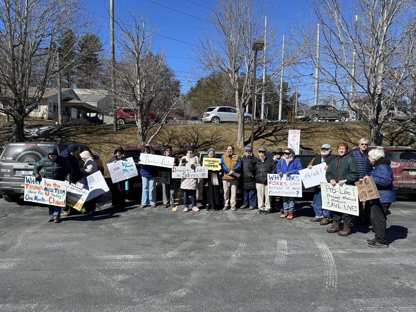 Constituents rally outside Rep. Virginia Foxx’s Boone office, demand ...