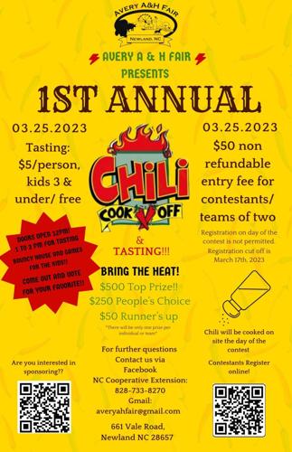 Registration for inaugural Chili Cook Off closes March 17 ...