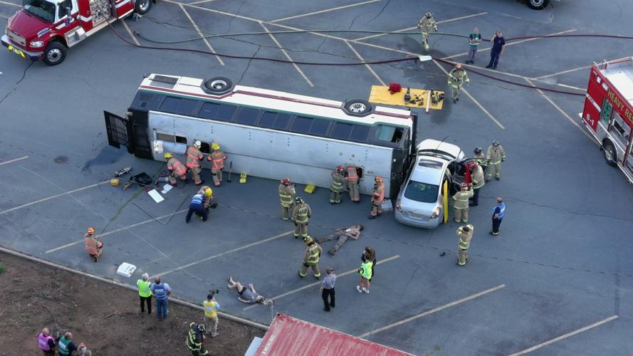 Upsetting the AppalCart: Multiple agencies train on overturned bus ...