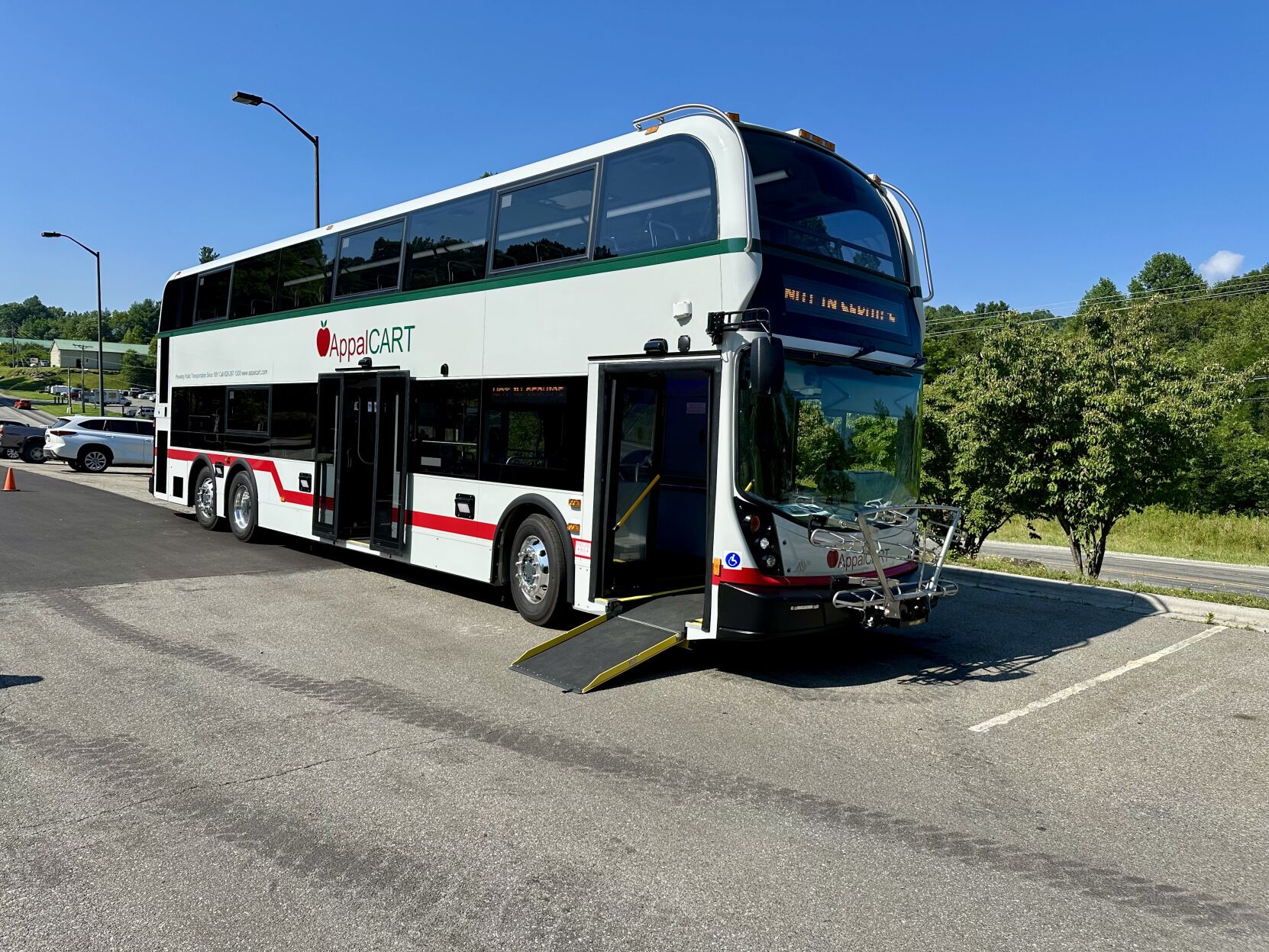 AppalCART debuts state's first public transport double-decker bus ...