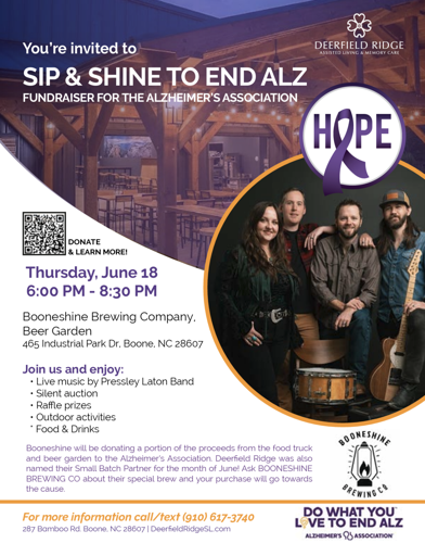 Deerfield Ridge hosting annual Sip & Shine to End ALZ on June 18 ...