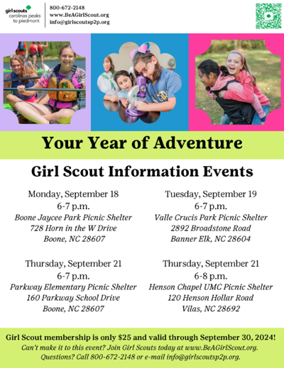Girl Scout information opportunities taking place at various locations ...