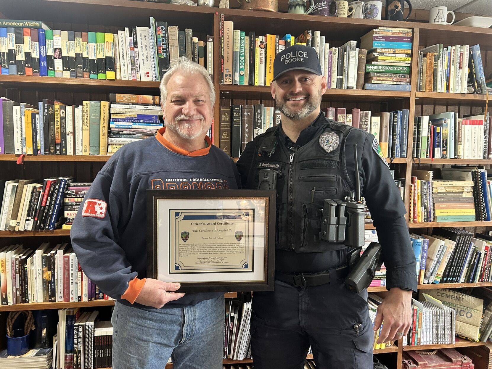 BPD awards local pastor a citizen commendation for actions during ...