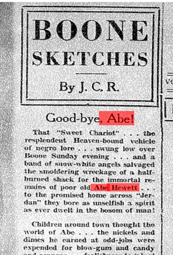 The Forgotten Story of Abe Hewett, A Black Man Who Lived in Boone in ...