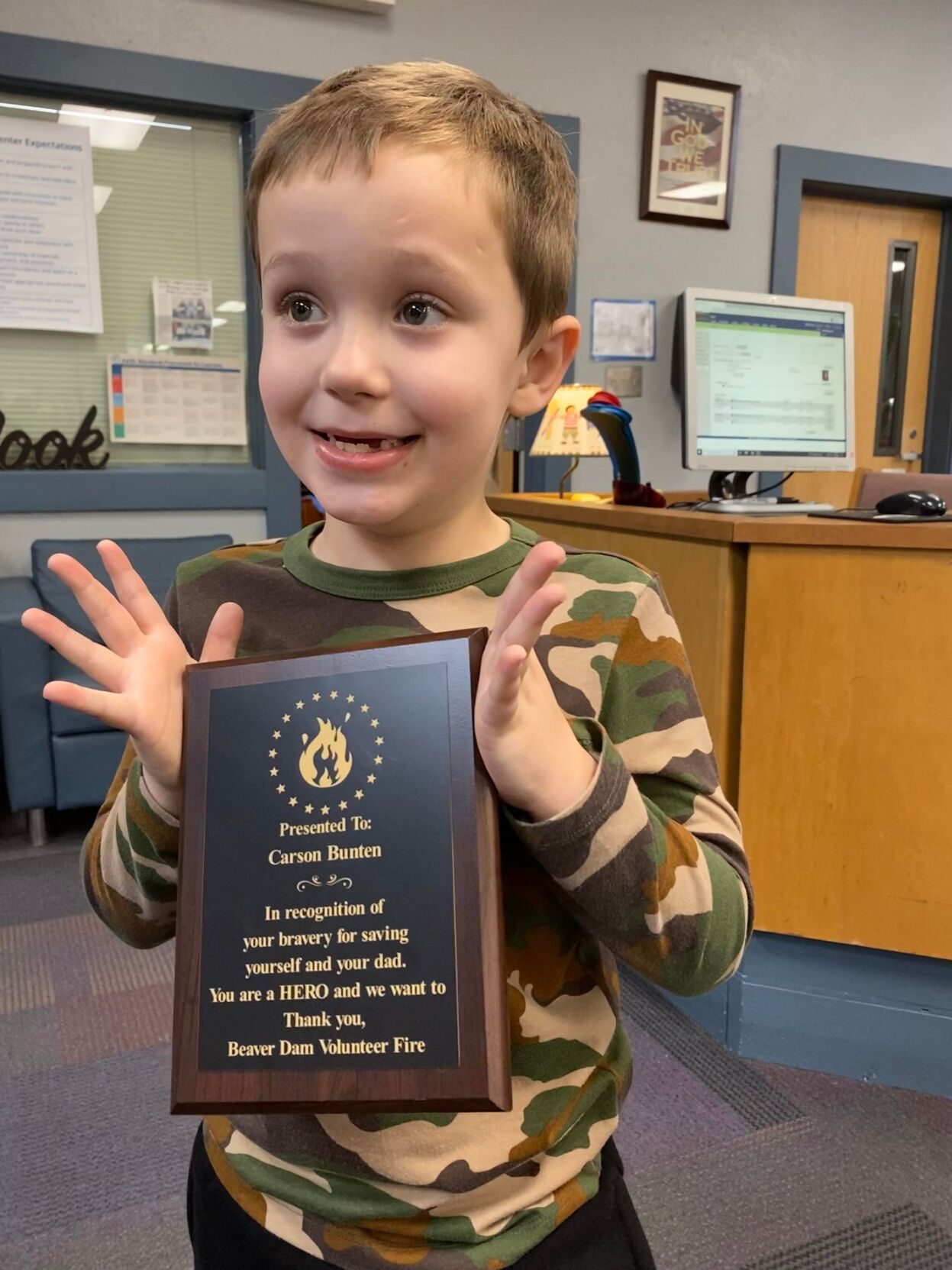 Bravery honored: Bethel student awarded for actions that saved father ...