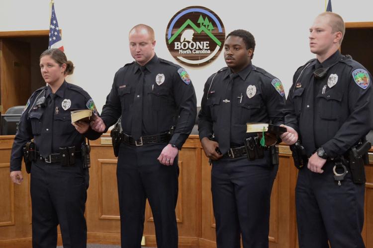 Boone Police honors employees, swears in new officers | Mountain Times ...