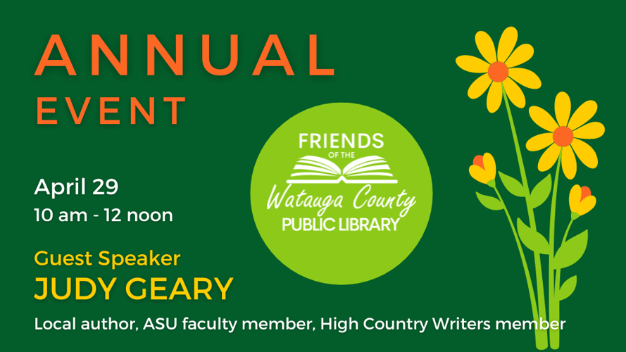 Friends of the Library hosting local author during annual meeting April ...