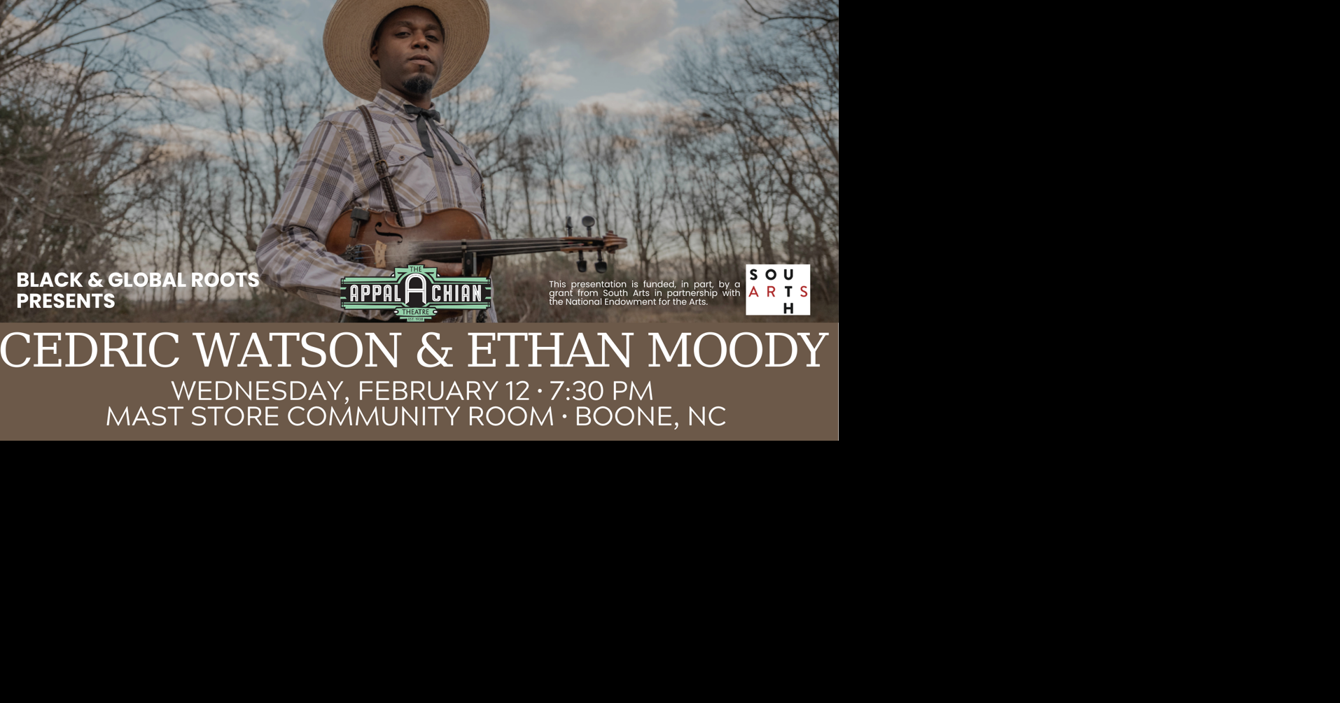 Cedric Watson performing with Ethan Moody Feb. 12 at the Appalachian ...
