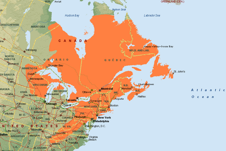 brook trout native range