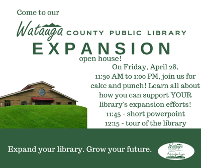 Watauga County library celebrating National Library Week April 23-29 ...